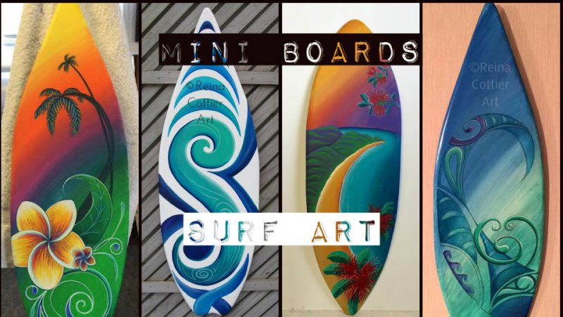 Decorative Surfboard Mini’s – Reina Cottier Art